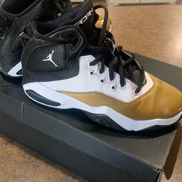 Jordan | Shoes | Jordan Bloyal White Black Gold Worn A Few Times Great ...